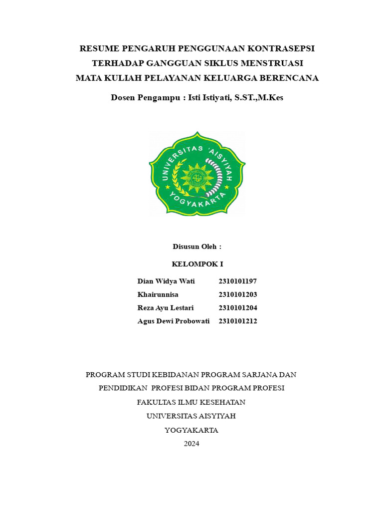 Efek Samping KB Non-Hormonal | PDF