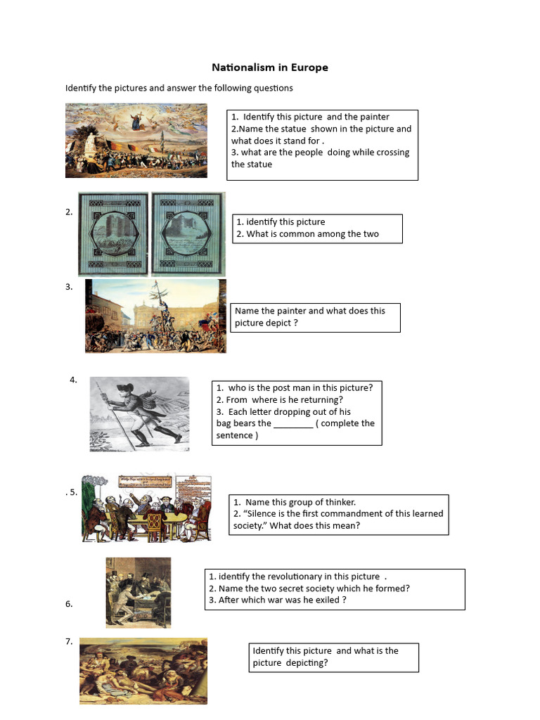Nationalism in Europe--worksheet | PDF