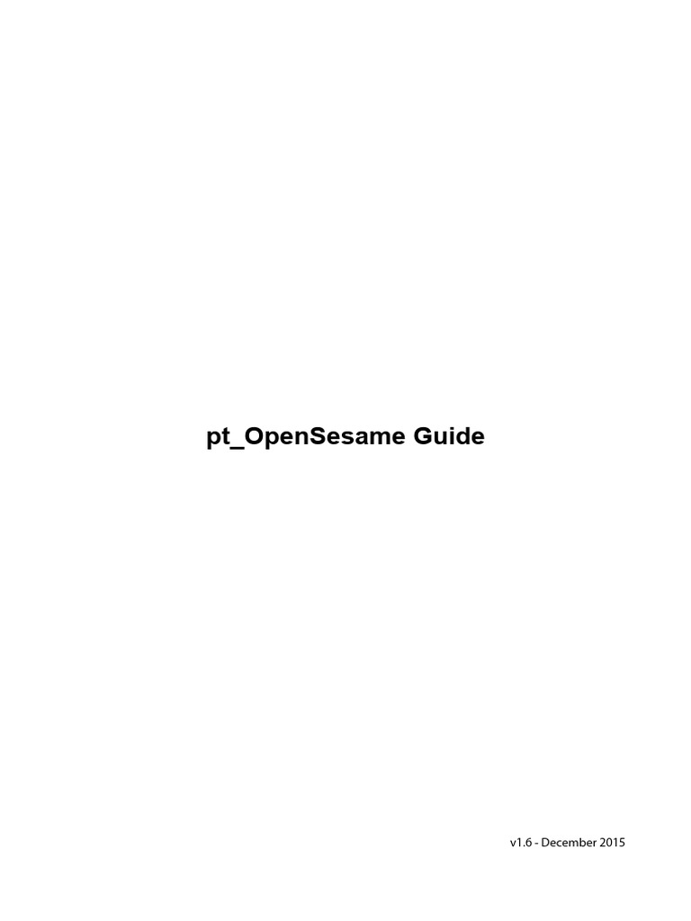 pt_OpenSesame Guide | PDF