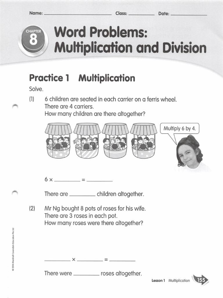 Chapter 8 Word Problems Multiplication and Division | PDF