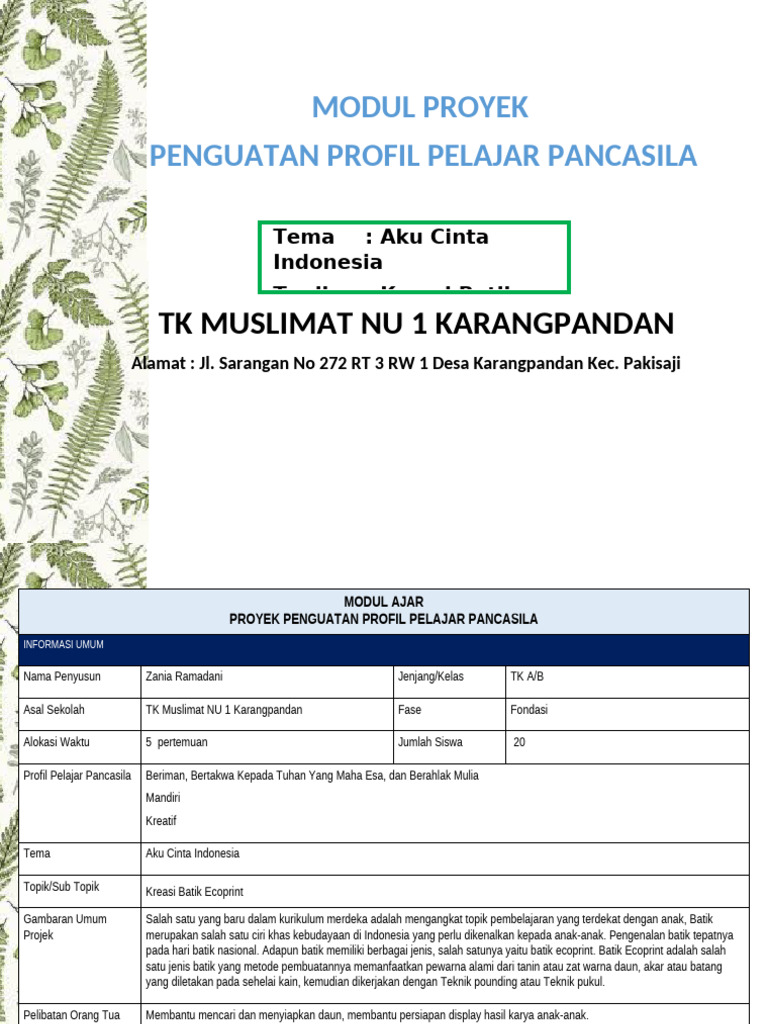 Modul Ajar Ecoprint | PDF