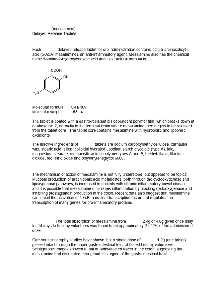Lialda™: OH Cooh | PDF