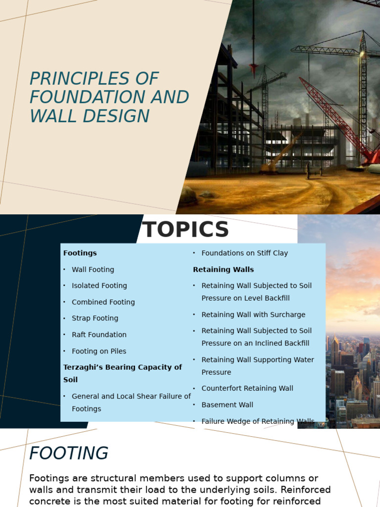 Principles of Foundation and Wall Design | PDF