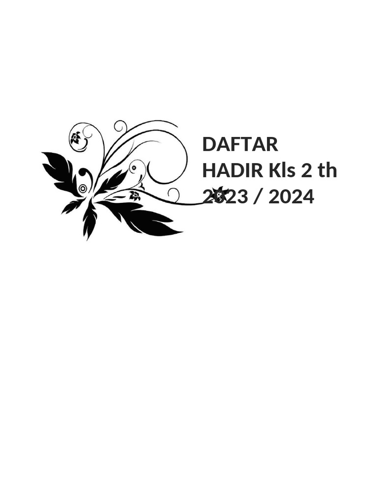 Cover Daftar Hadir 7 Okt | PDF