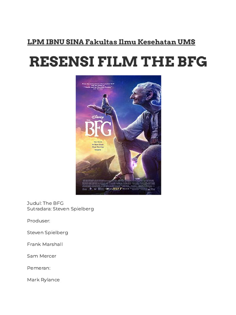 RESENSI FILM THE BFG | PDF