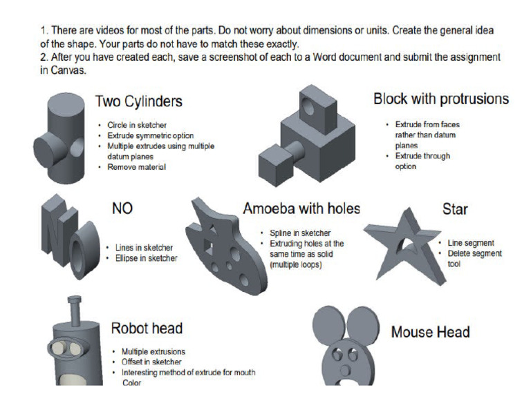 Extrude Excercises | PDF