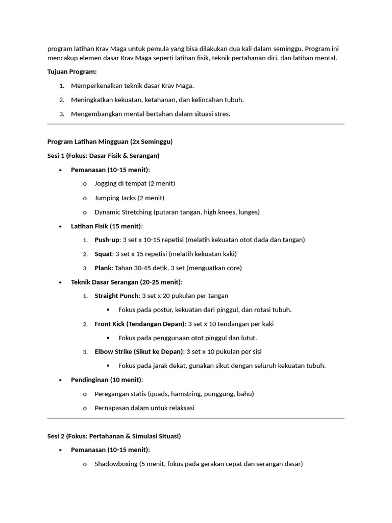 Program Latihan Krav Maga Untuk Pemula Yang Bisa Dilakukan Dua Kali ...