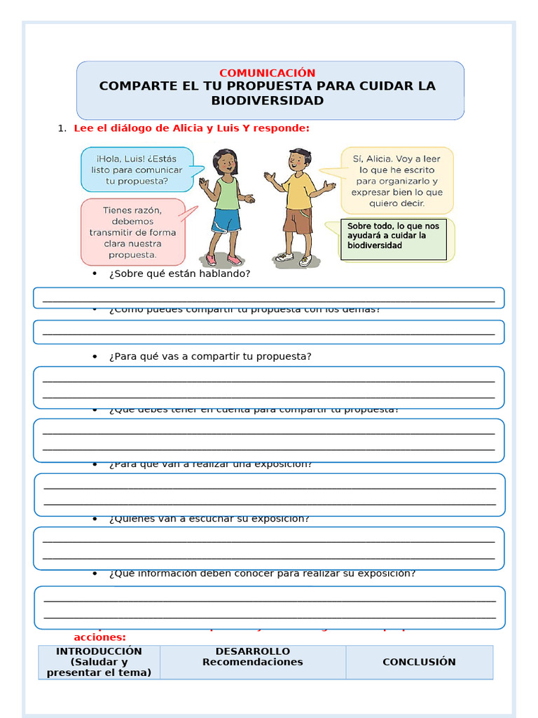 Ficha Comu Vier 11 Comparte Tu Propuesta | PDF