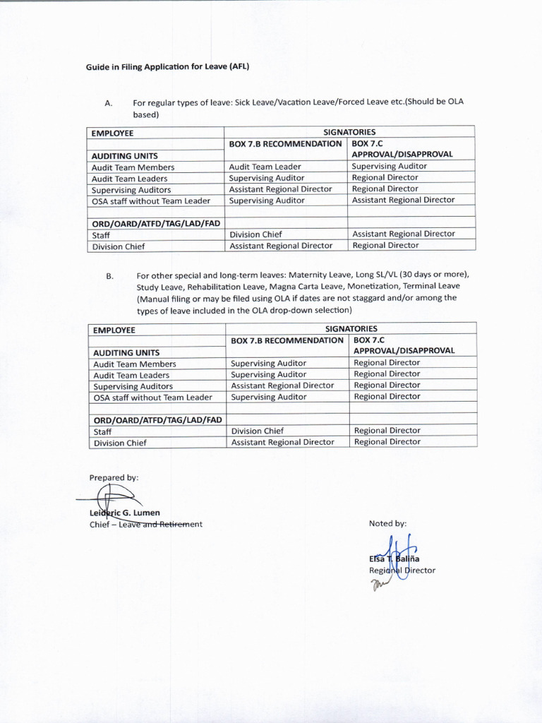 Guide in Filing Application For Leave | PDF