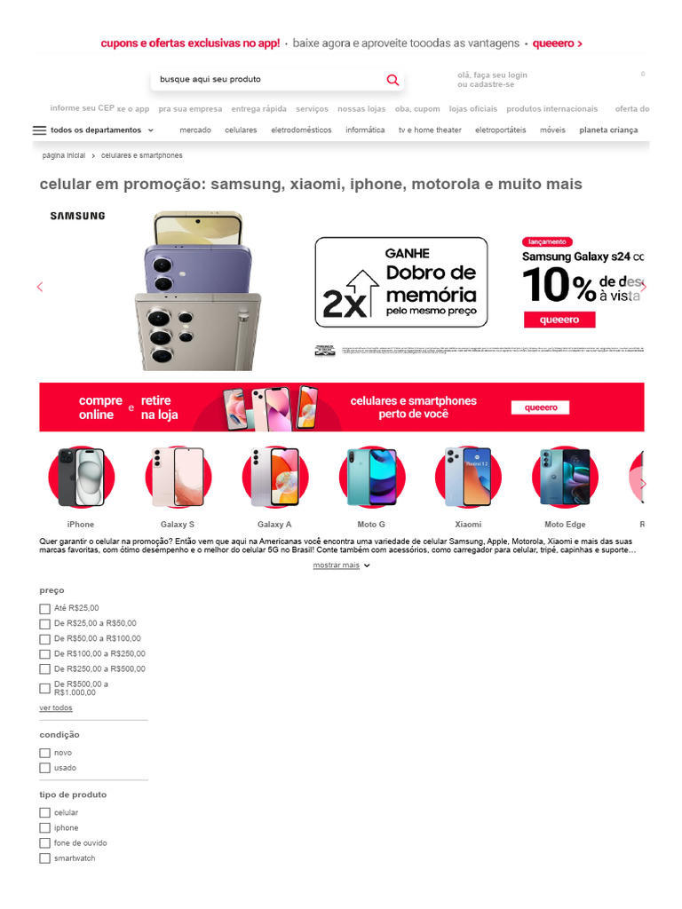 Celular em Promoção - Ofertas Na Americanas | PDF