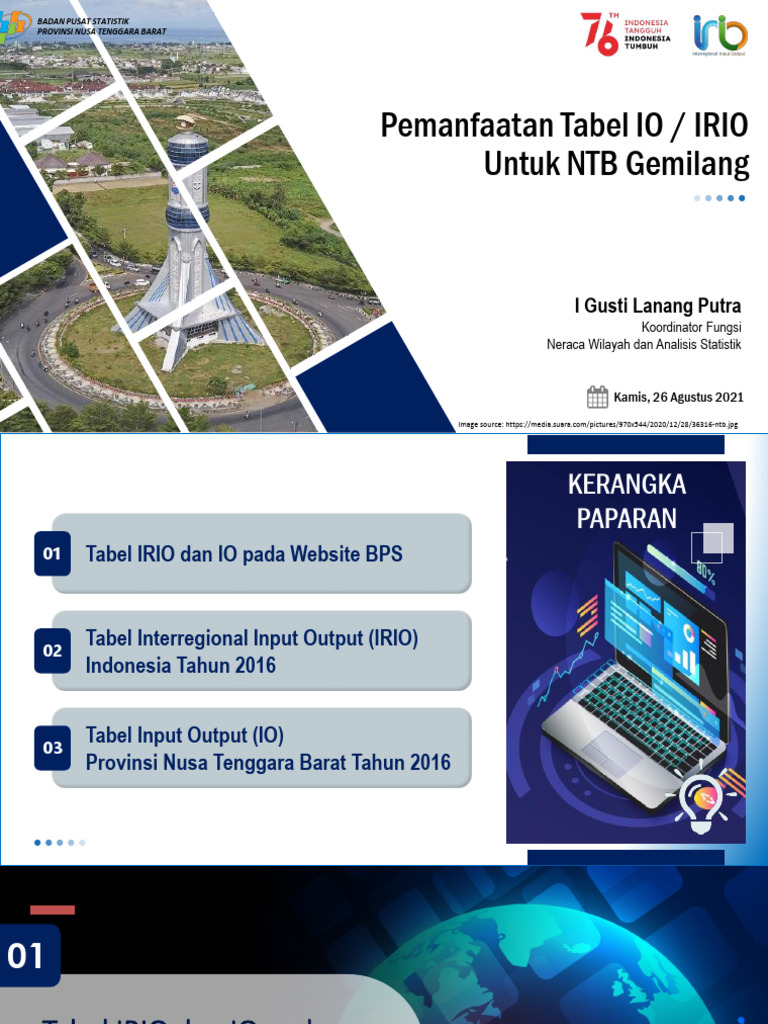 01 BPS NTB - Paparan IO NTB | PDF
