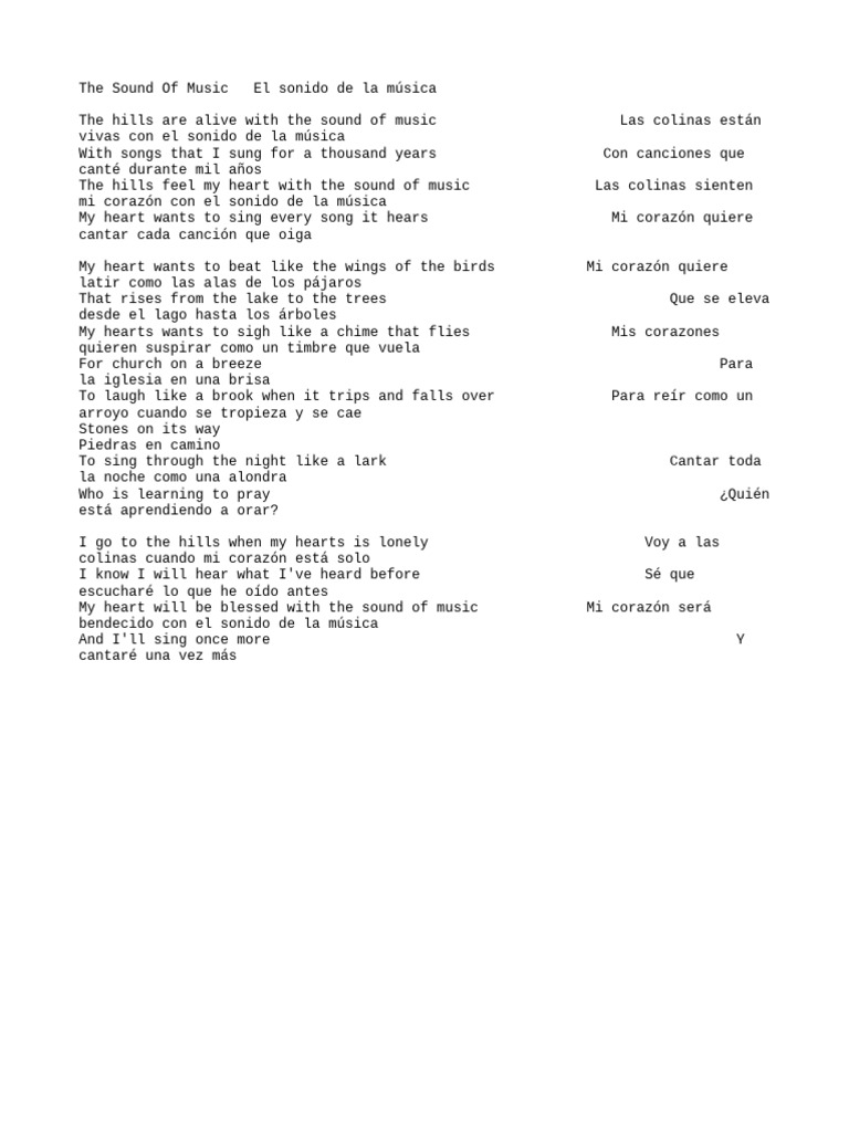 The Sound of Music | PDF | Poetry