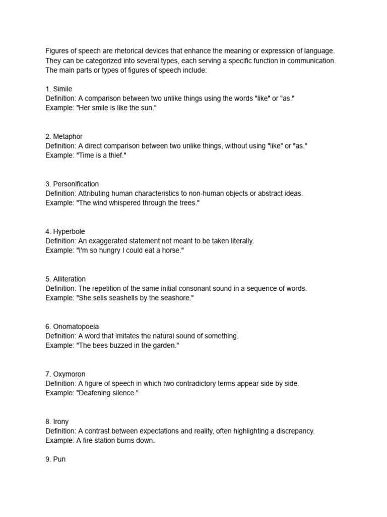 Figures of Speech | PDF