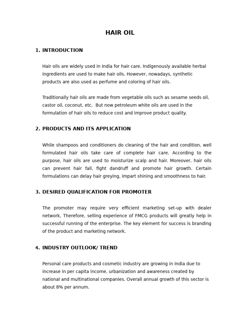 Hair Oil | PDF