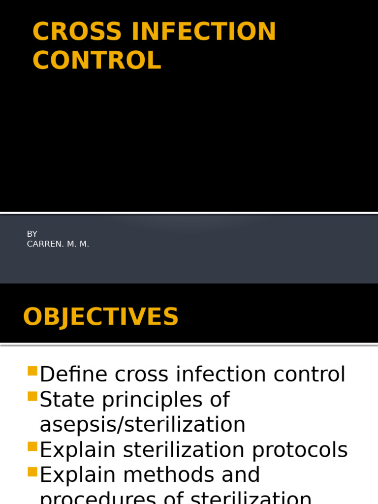 Cross Infection Control Guidelines | PDF | Sterilization (Microbiology ...