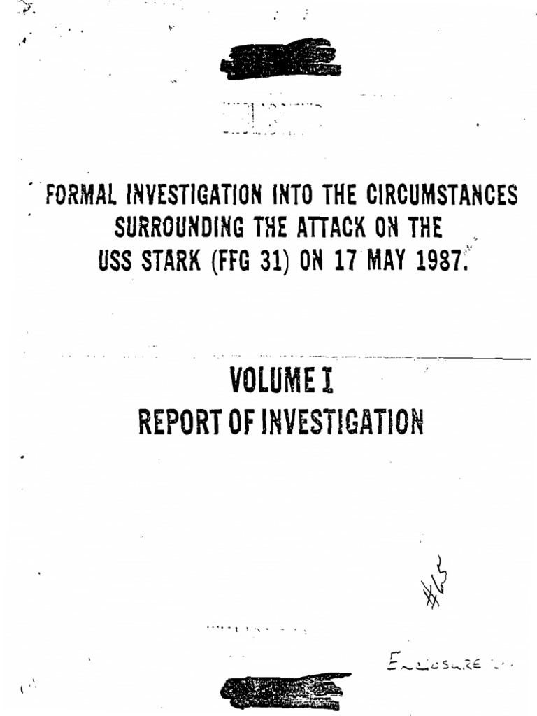 USS STARK Inquiry Formal Investigation | PDF