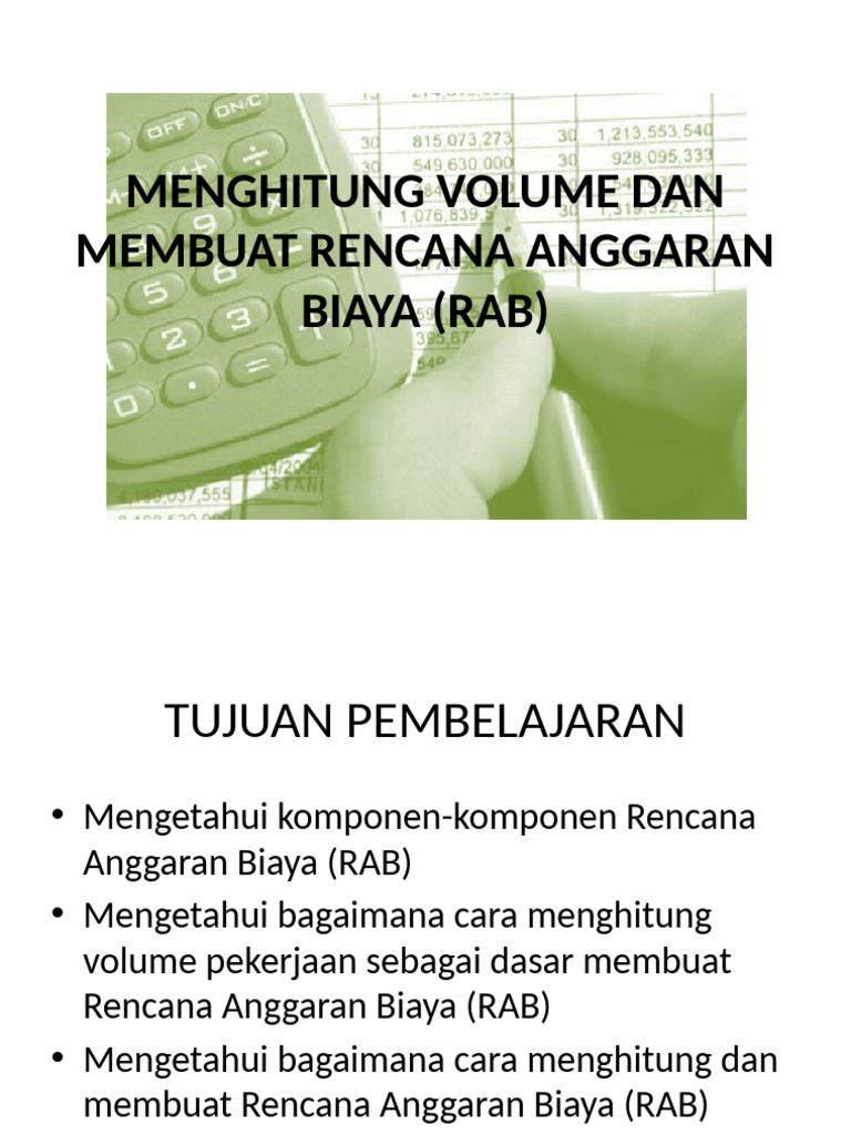 Menghitung Volume Dan Membuat Rab | PDF