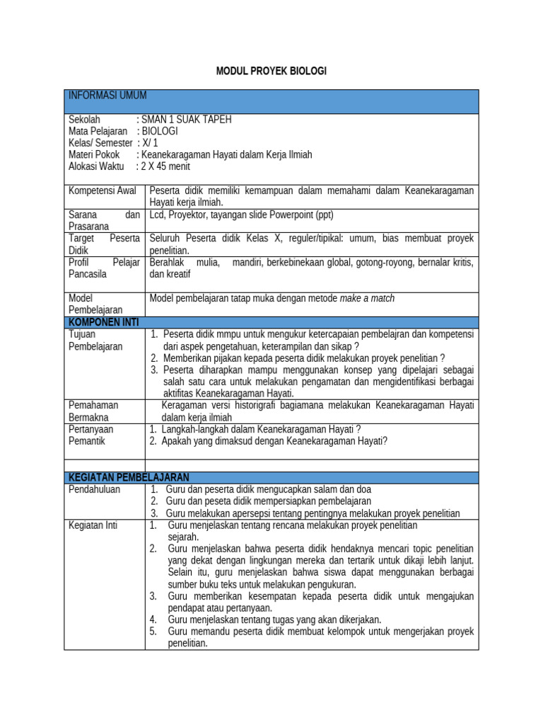 Modul Proyek - Yuli | PDF