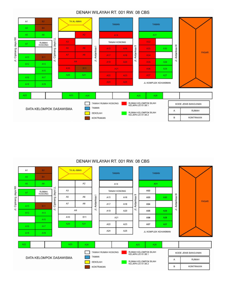 DENAH RT 01 RW 08 CBS | PDF