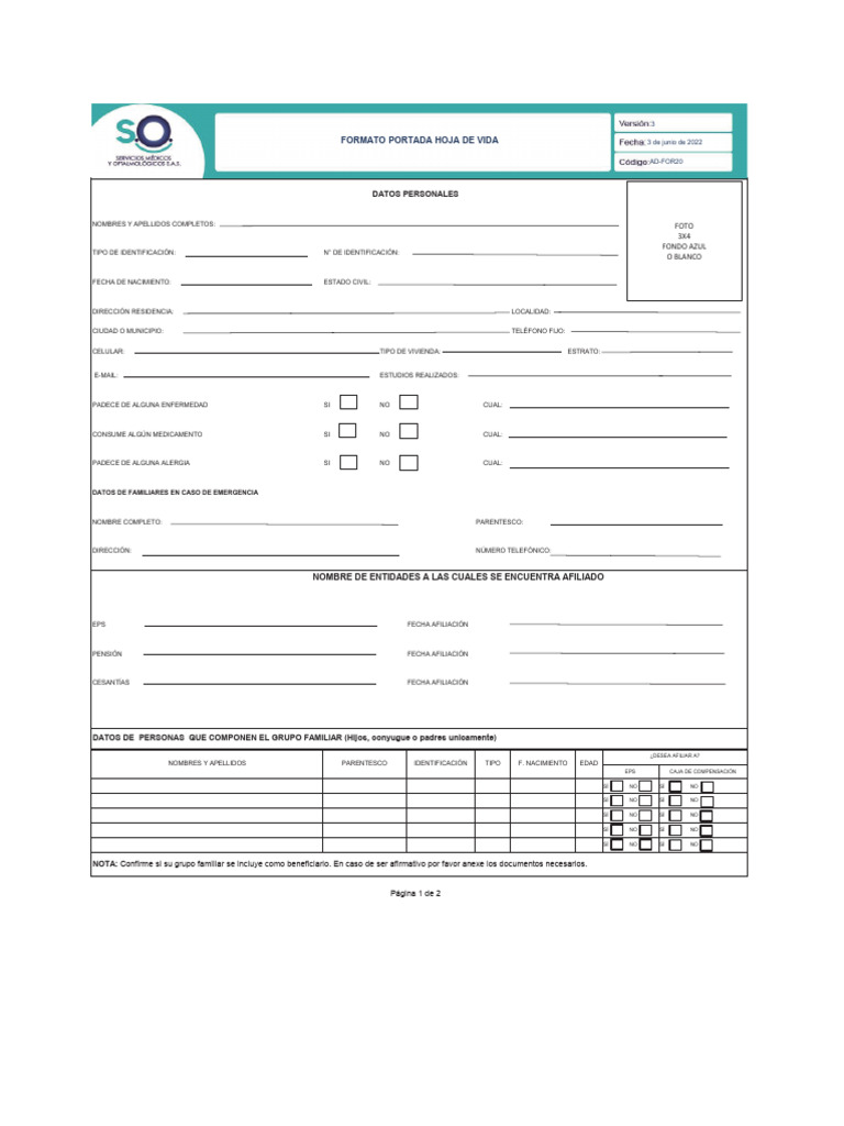 Formato de Portada - Actualizado | PDF