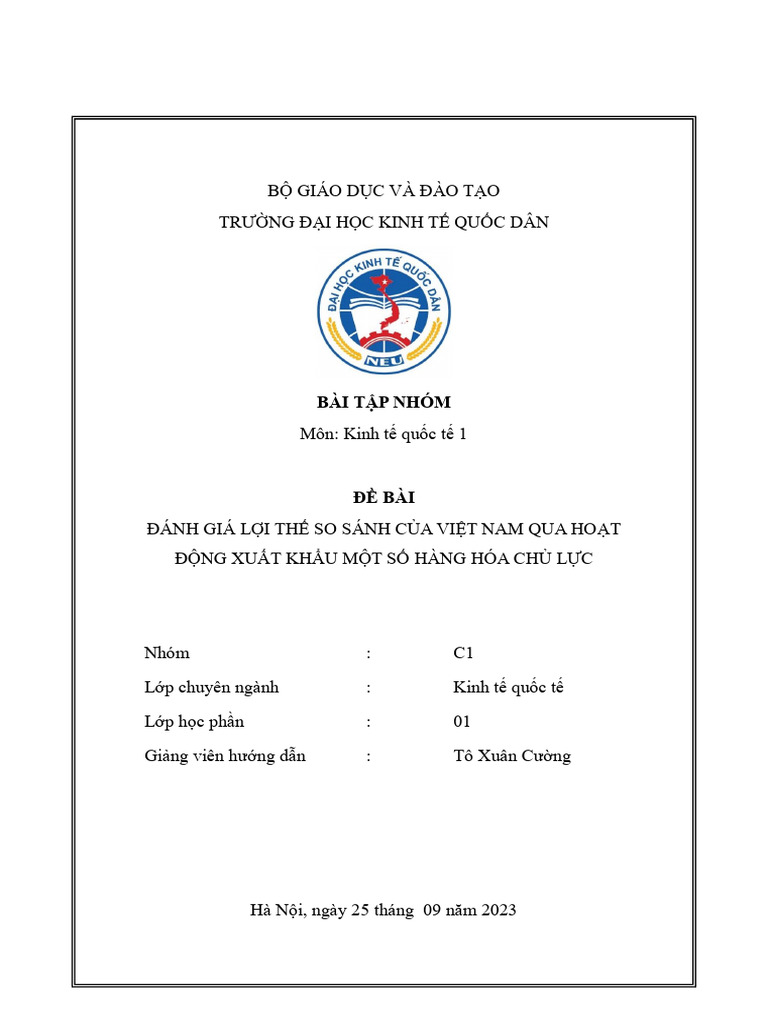 Bài Viết Nhóm c1 Ktqt 1 123 01 | PDF