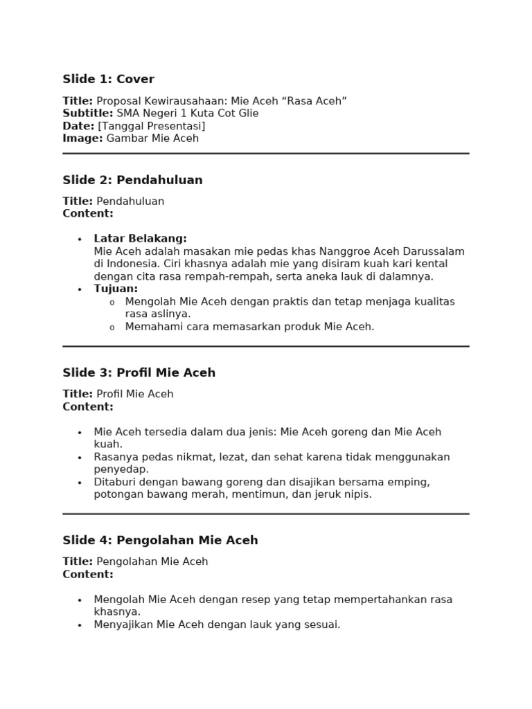 Powerpoint Rancang Mie Aceh | PDF
