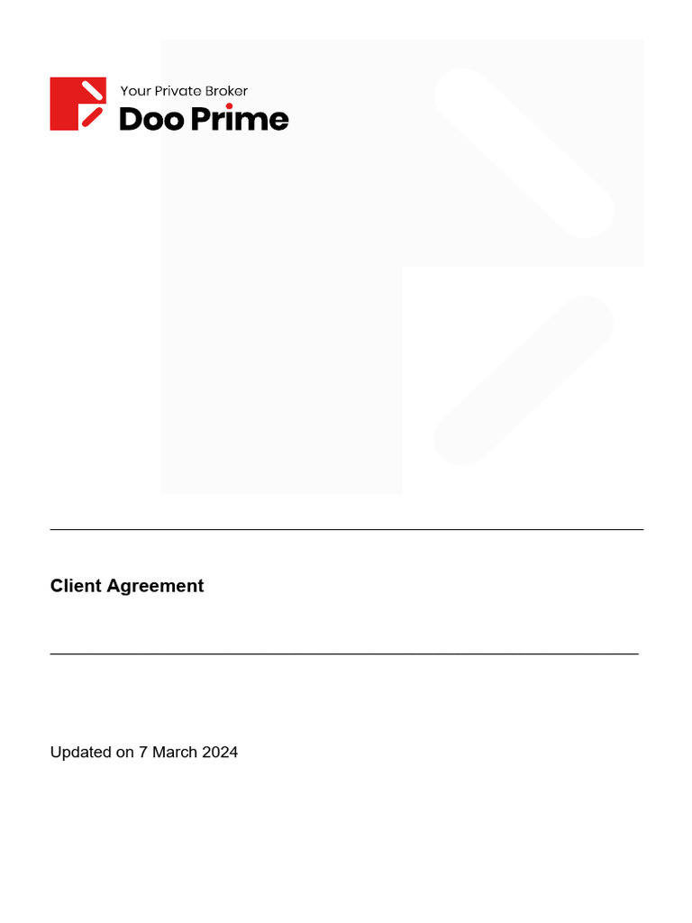 Client Agreement (Doo Prime) 20240307 | PDF | Derivative (Finance ...