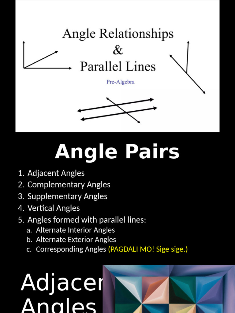 LESSON 3 Angle Pairs | PDF