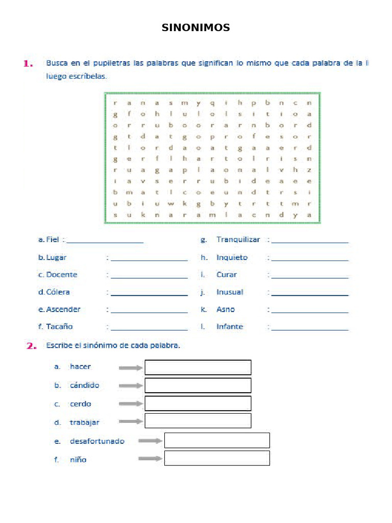 SINONIMOS | PDF