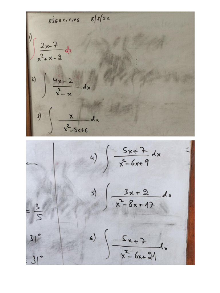 Ejercicios Fracciones Simples | PDF