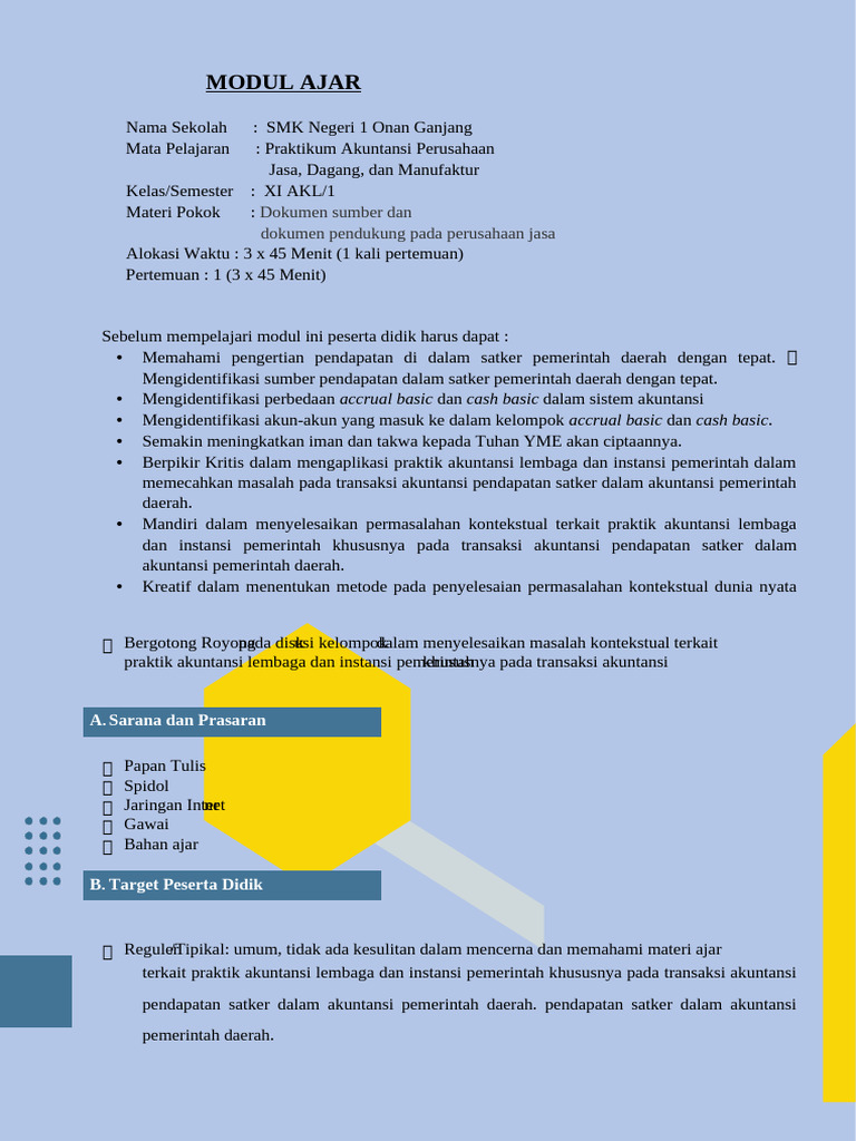 MODUL ELEMEN 3 PALIP XI AKl | PDF