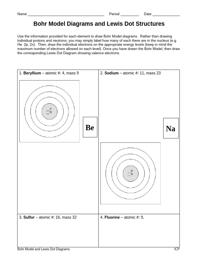 Bohr and Lewis Practice | PDF