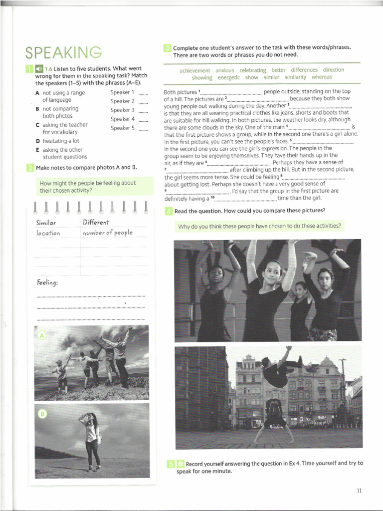 Speaking FCE - Workbook | PDF