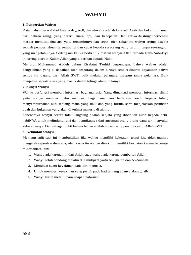 WAHYU | PDF
