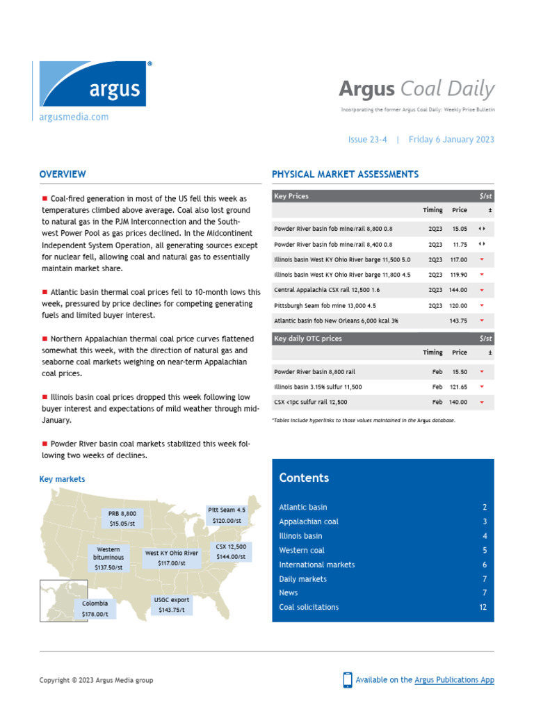 Argus Coal Daily | PDF