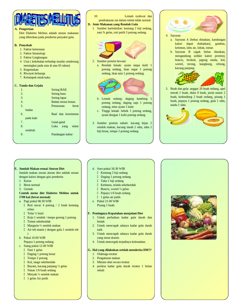 Leaflet Diet DM | PDF
