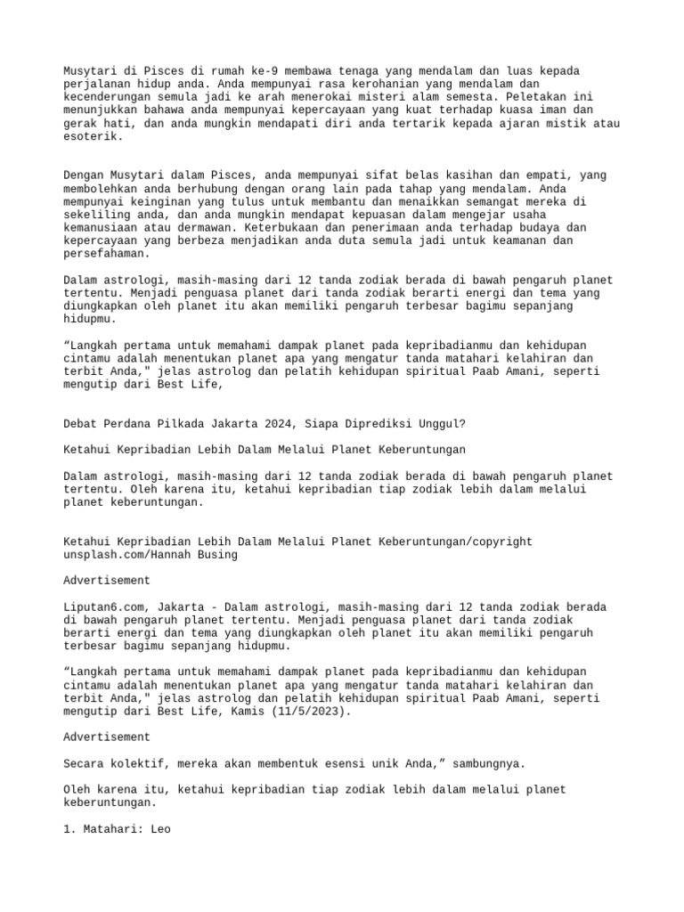 Musytari Rumah Misteri | PDF