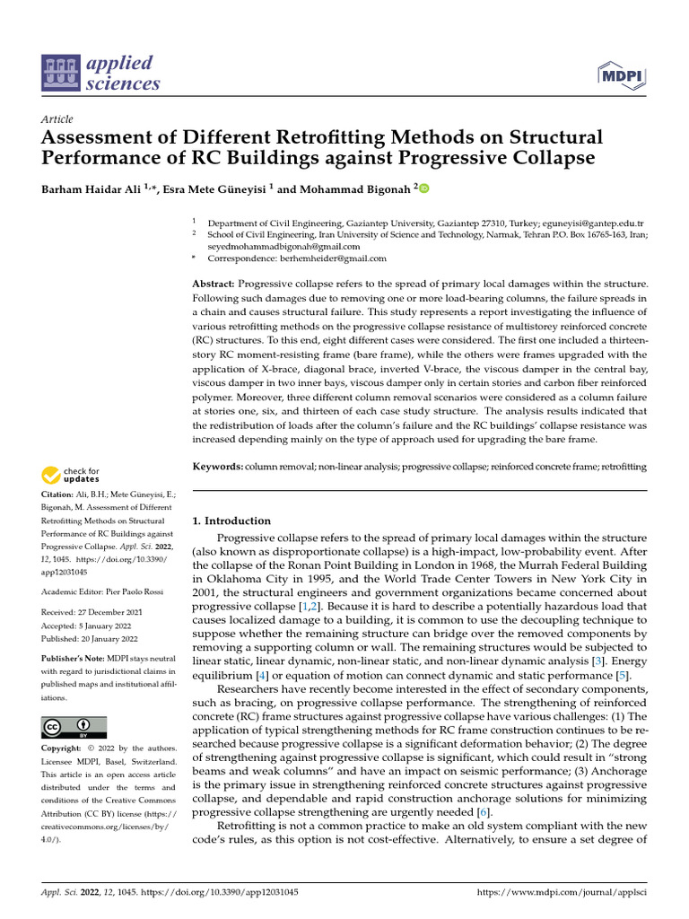 Assessment Of Different Retrofitting Methods On Structural Performance Of Rc Buildings Against