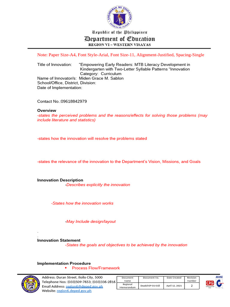 INNOVATION Format | PDF