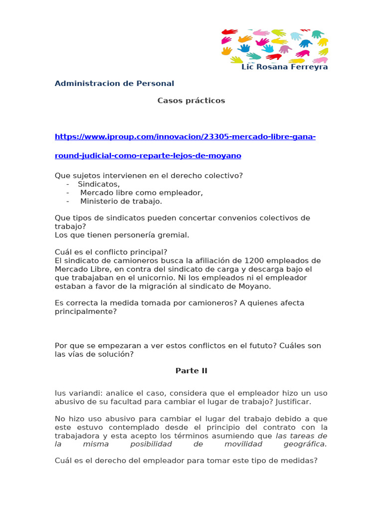 TP DERECHO LABORAL parte 2 | PDF