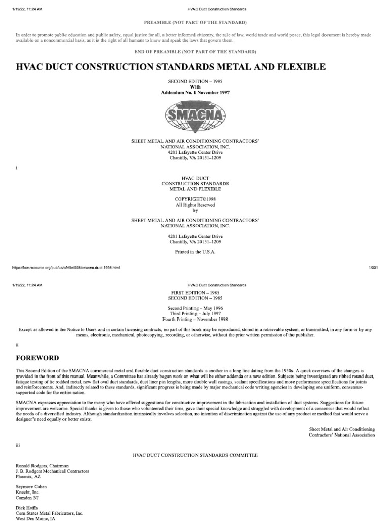 SMACNA Standards | PDF