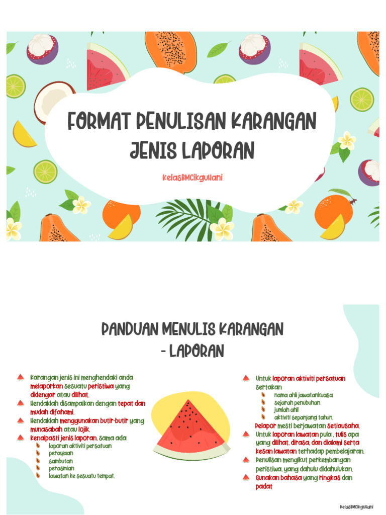 Format Karangan Laporan | PDF