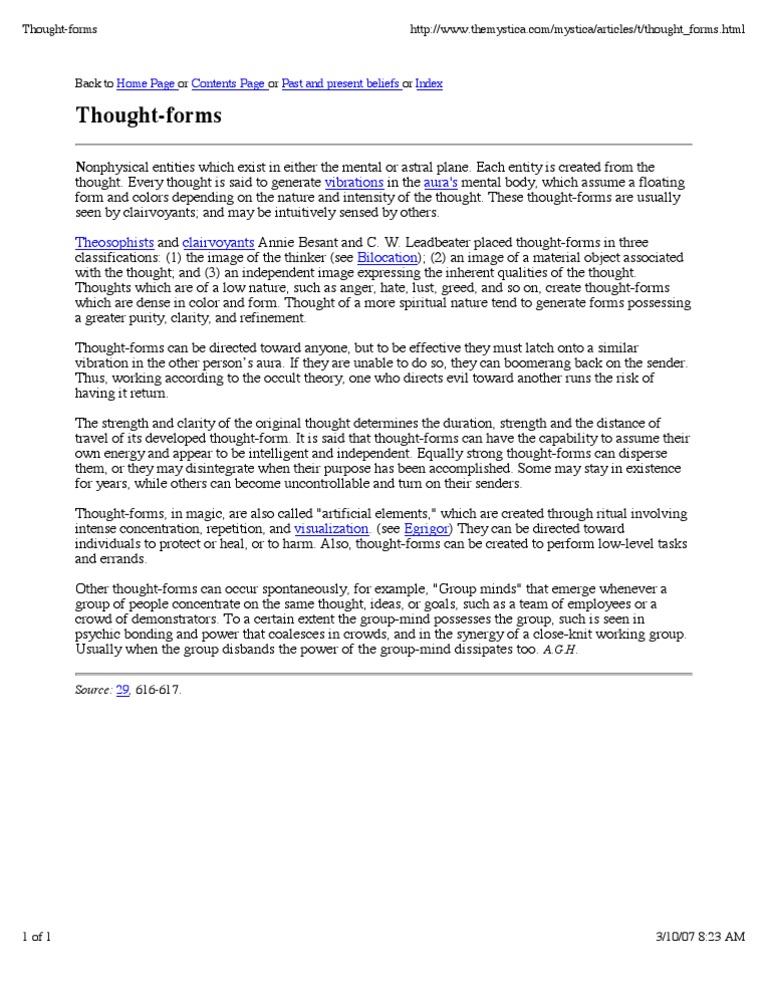 Thought Forms | PDF