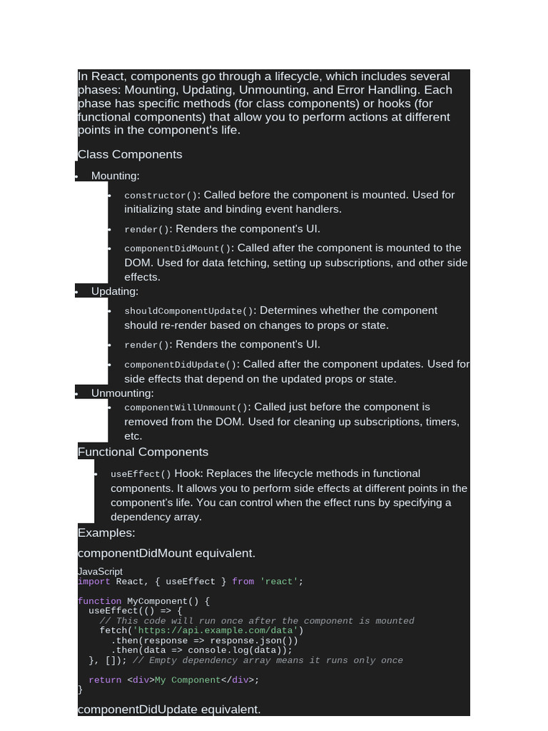 In React | PDF