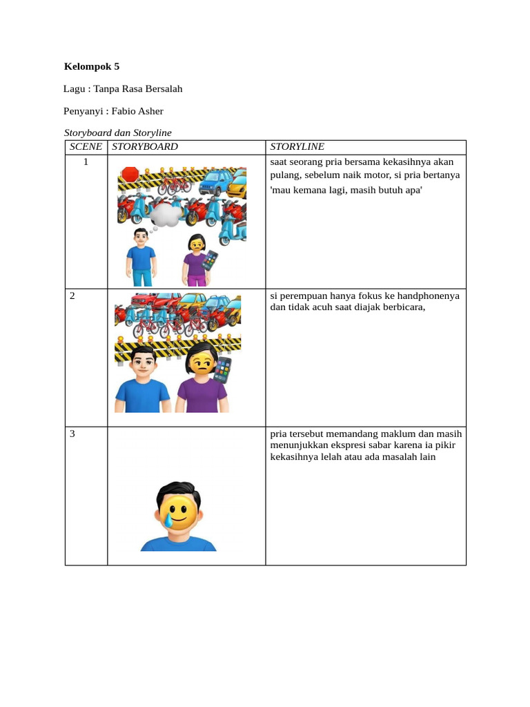 Storyboard Storyline Kel. 5 | PDF