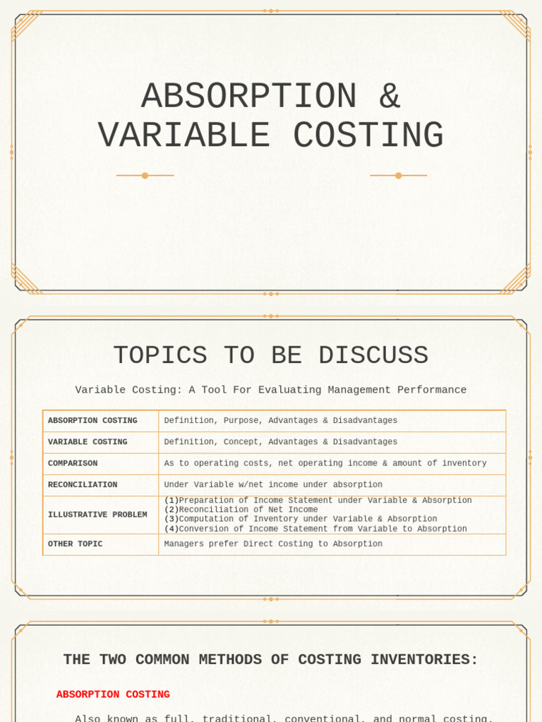 Variable Absorption | PDF
