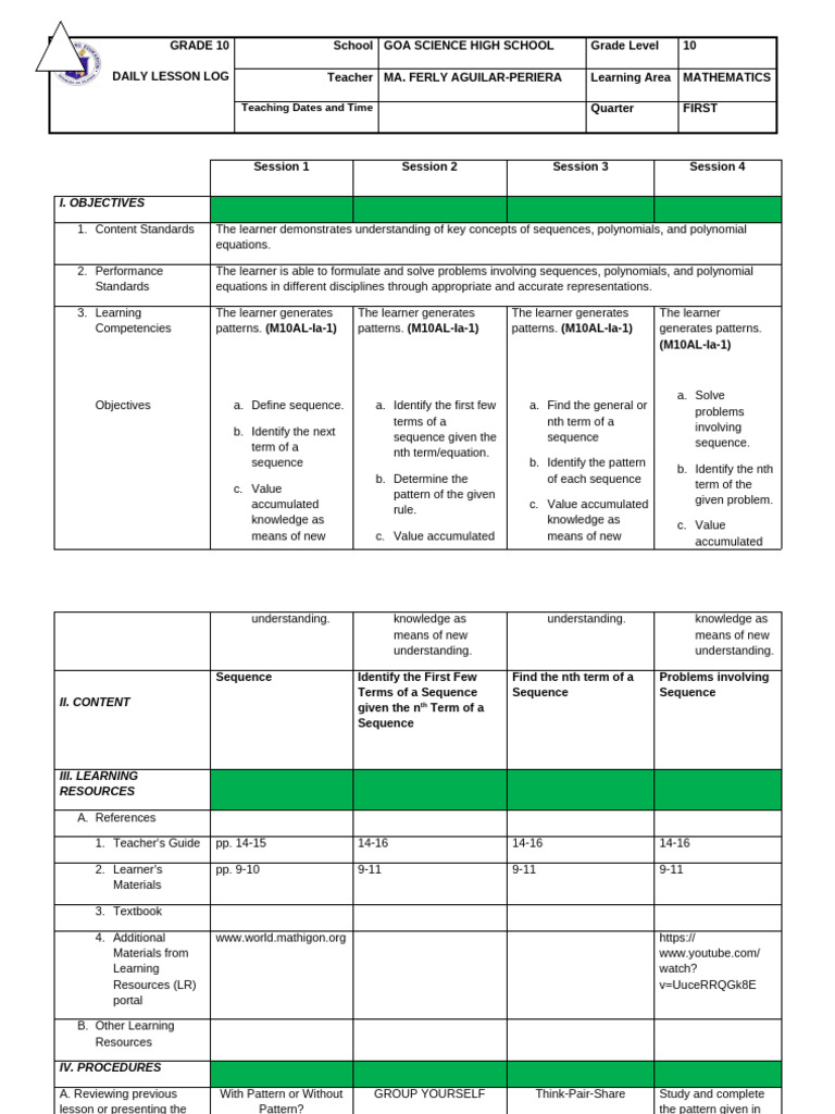 g10 Dll First Quarter | PDF