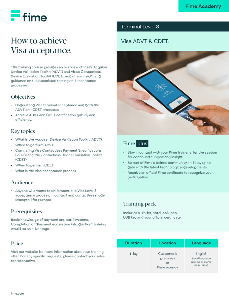 Fime Academy Visa ADVT & CDET | PDF | Visa Inc. | Computers