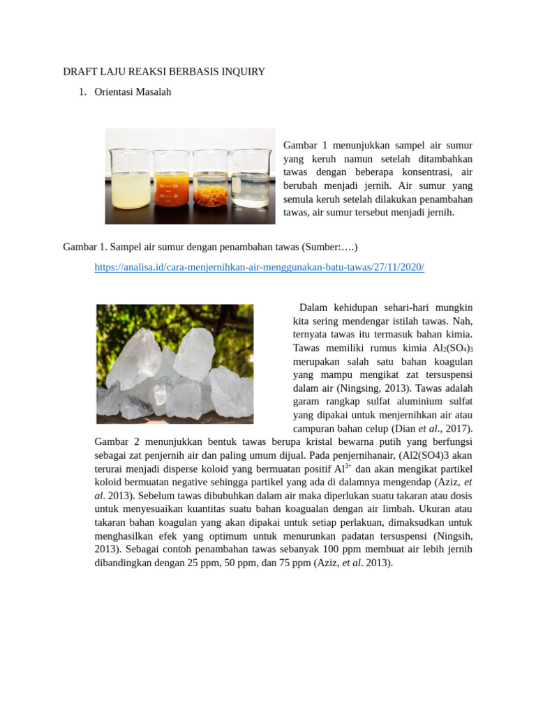 Draft Laju Reaksi Berbasis Inquiry | PDF