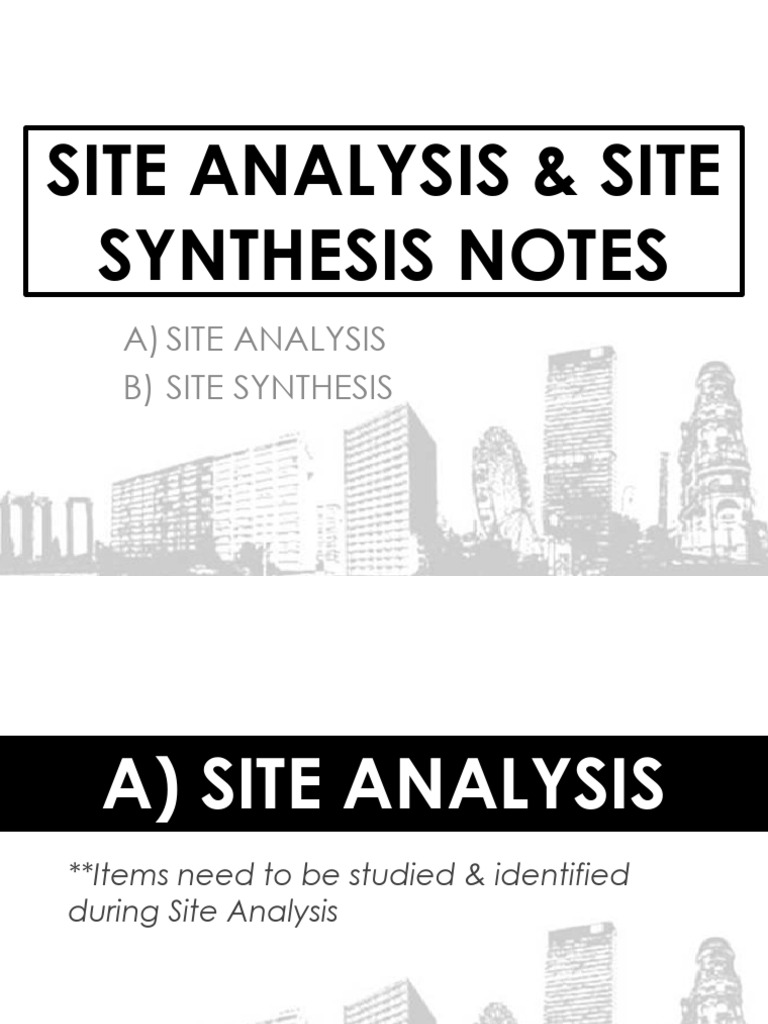 Slides_Site Analysis | PDF